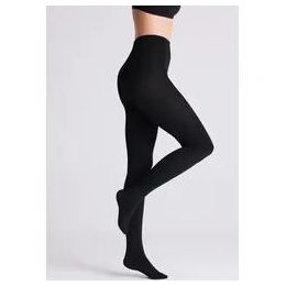 Thermostrumpfhose YSABEL MORA "TIGHTS BASIC COLLECTION", Damen, Gr. M, schwarz, Obermaterial: 95% Polyester, 5% Elasthan, unifarben, Strumpfhosen, mit w&auml;rmender Innenseite f&uuml;r kalte Wintertage
