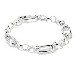 Charm-Armband Thomas Sabo "Charm Club Connect: mit drei Connect Links" Gr. 17, silber (silberfarben), Armb&auml;nder, Damen, 17, Silber 925 (recycelt), Charm-Armband