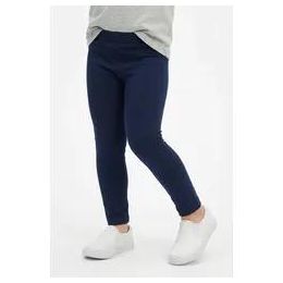 Leggings happy girls, M&auml;dchen, Gr. 170, N-Gr, blau (navy), Strick, Obermaterial: 60% Polyester, 35% Baumwolle, 5% Elasthan, unifarben, eng kn&ouml;chellang, Hosen Leggings, w&auml;rmend und elastisch