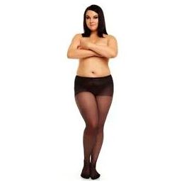 Feinstrumpfhose GLAMORY "Amore", Damen, Gr. 60/62, schwarz (schwarz seidenmatt), Obermaterial: 88% Polyamid, 12% Elasthan, unifarben, elastisch, Strumpfhosen Feinstrumpfhose, Nahtstrumpfhose Plus Size
