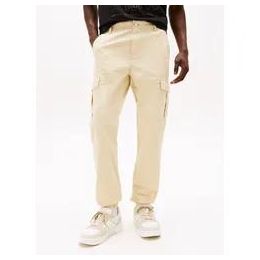 Tommy Hilfiger Cargohose TOMMY JEANS "TJM AUSTIN RIPSTOP CARGO", Damen, Gr. 34, L&auml;nge 32, beige (desert sand dune), Web, Obermaterial: 100% Baumwolle, unifarben, regular fit lang, Hosen Cargohose, Mit G&uuml;rtelschlaufen