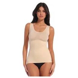 Shapingtop MAGIC BODYFASHION, Damen, Gr. XL, braun (latte), Stoff, Obermaterial: 65% Polyamid, 35% Elasthan, unifarben, sehr figurbetont h&uuml;ftbedeckend, tiefer Rundhals, Tops, mit figurformender Funktion