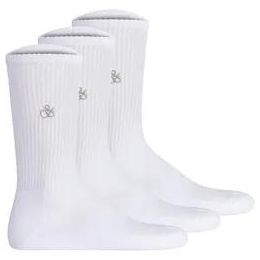 Scotch & Soda Kurzsocken SCOTCH & SODA "Socken 1/2 TERRY COTTON CREW 3er Pack", Herren, Gr. 41-46, wei&szlig;, Obermaterial: 75% Baumwolle CO(Bio). 22% Polyamid PA. 3% Elasthan EL., Socken
