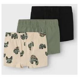 Trunk name it "NMMTIGHTS 3P PEYOTE MONSTER TRUCK NOOS", Jungen, Gr. 104, 3 Stk., beige (peyote), Jersey, Obermaterial: 95% Baumwolle, 5% Elasthan, bedruckt, eng, Unterhosen