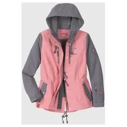 Softshelljacke Casual Looks, Damen, Gr. 44, grau (rosenholz, anthrazit), 94% Polyester, 6% Elasthan, gemustert, mehrfarbig, unifarben, Jacken Softshelljacke