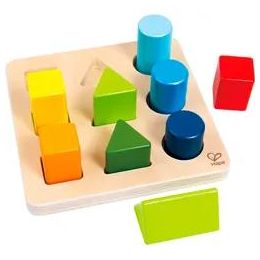Steckspielzeug HAPE "Farben- und Formensortierer", bunt, Steckspielzeug, BabyB:18cm H:19cm T:7cm, Holz, B:18cm H:19cm T:7cm