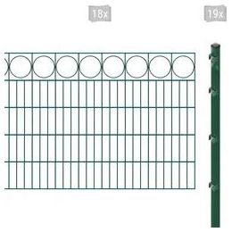 Doppelstabmattenzaun Arvotec "ESSENTIAL 100 zum Einbetonieren "Ring" mit Zierleiste", gr&uuml;n (dunkelgr&uuml;n), H:100cm, Kunststoff, Stahl, Zaunelemente, Zaunh&ouml;he 100 cm, Zaunl&auml;nge 2 - 60 m