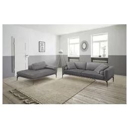 Polstergarnitur Egoitaliano "Masu, Design trifft sensationellen Sitzkomfort", grau (zinn), H:95cm T:97cm, Sitzm&ouml;bel-Sets, Set besteht aus 2,5-Sitzer, freistehende Ottomane und 3 Rollkissen
