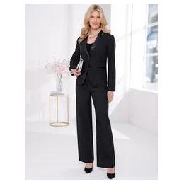Jackenblazer Classic Basics "Blazer", Damen, Gr. 46, schwarz, 100% Polyester, Besatz:100% Polyester, Blazer