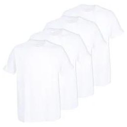 T-Shirt Tom Tailor "T-Shirt Lucky T 4er Pack", Herren, Gr. M, wei&szlig;, Obermaterial: 100% Baumwolle CO., Shirts T-Shirt