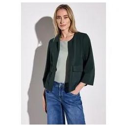 Cardigan Street One, Damen, Gr. 38, gr&uuml;n (hunter gr&uuml;n), Stoff, 46% Modal, 46% Polyester, 8% Elasthan, unifarben, comfort fit normal, ohne Ausschnitt, B&uuml;ndchen, Strickjacken, mit 3/4 &Auml;rmeln