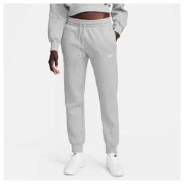 Sporthose Nike SPORTSWEAR "W NSW PHNX FLC MR PANT STD", Damen, Gr. XS, N-Gr, dk grau heat, Obermaterial: 80% Baumwolle, 20% Polyester, Hosen Sporthose, aus angerautem Fleece, mit Kordelzug