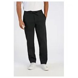 Jogginghose LINDBERGH, Herren, Gr. XL, N-Gr, schwarz, Web, Obermaterial: 75% Polyester, 22% Viskose, 3% Elasthan, unifarben, lang, Hosen Jogginghose, mit elastischem Bund mit Kordelzug