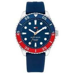 Quarzuhr Tommy Hilfiger "OCEANIC", blau, blau, Armbanduhren, Damen, Quarzuhr, Armbanduhr, Herrenuhr, Silikonarmband, analog