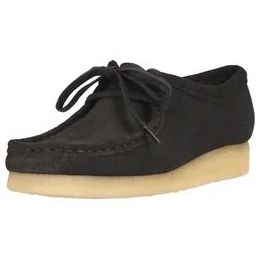 Mokassin Clarks "Wallabee", Damen, Gr. 38, braun, Kalbsleder, Schuhe Mokassin, im kultigen Design mit hohem Tragekomfort