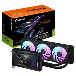 Gigabyte Grafikkarte "AORUS GeForce RTX 5080 XTREME WATERFORCE 16G Grafikkarte - 16GB GDDR7", bunt (ohne farbbezeichnung), Grafikkarten