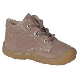 Lauflernschuh Pepino BY RICOSTA "Cory WMS: Mittel", Baby, Gr. 24, braun (schoko), Leder, Schuhe Lauflernschuh, Schn&uuml;rschuh mit WMS-System, Leder, Gr&ouml;&szlig;enschablone zum Download