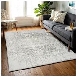 Teppich LIVABLISS "SYRACUSA", grau, B:140cm H:11mm L:200cm, Kunstfaser, Teppiche, Teppich, Kurzflor Orientteppich, Wohnzimmer, Schlafzimmer, Orange