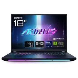 Gigabyte Gaming-Notebook "Aorus Master 18 BYHC5DED65", schwarz, 32 GB RAM 2.000 GB SSD, Core Ultra 9, MicrosoftWindows11, Notebooks