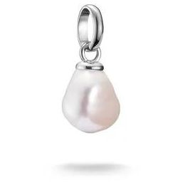 Charm Perle Thomas Sabo "Charm S&uuml;&szlig;wasserzuchtperle - Connect", bunt (silberfarben, wei&szlig;), Charms, Damen, Perlen, Silber 925 (recycelt), mit S&uuml;&szlig;wasserzuchtperle