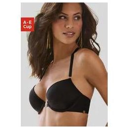 Push-up-BH JETTE, Damen, Gr. 75, Cup C, schwarz, Microtouch, Obermaterial: 60% Polyamid, 35% Polyester, 5% Elasthan, BHs Push-up-BH, mit B&uuml;gel und edlem Kettendetail hinten, sexy Dessous