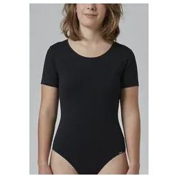 Kurzarmbody Skiny "Body Collection", Damen, Gr. 38, N-Gr, schwarz, Obermaterial: 95% Baumwolle, 5% Elasthan, unifarben, Basic, figurbetont, Rundhals, Bodys, bequem, weich, schlicht, kurz&auml;rmlig, Baumwollmix