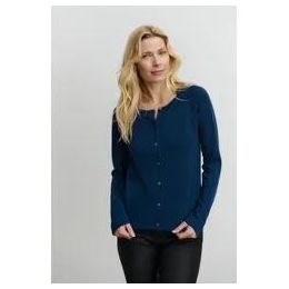 Strickjacke rosemunde "Laica cardigan mit Wolle und Kaschmir", Damen, Gr. M, blau (insignia blau), Strick, Obermaterial: 70% Wolle, 30% Kaschmir, unifarben, regular fit h&uuml;ftlang, Rundhals, Raglan&auml;rmel Rippstrickb&uuml;ndchen, Strickjacken Strickjacke, mit Rundhalsausschnitt, Woll-Kaschmir-Mix