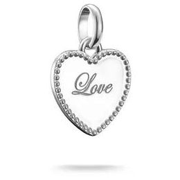 Charm Herz Thomas Sabo "Charm Love-Herz - Connect", silber (silberfarben), Charms, Damen, Silber 925 (recycelt)