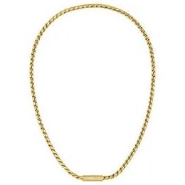 Gliederkette BOSS "DORAN", gold (gelbgoldfarben), Halsketten, Herren, Edelstahl, L: 56 B: 4,7mm, Gliederkette, B:4,7mm