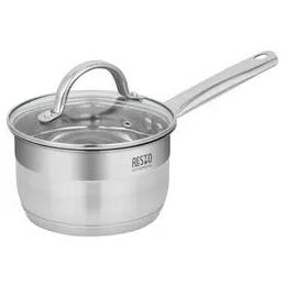 Kasserolle RESTO KITCHENWARE "Rigel, So&szlig;entopf 1,9 l, energiesparend und sp&uuml;lmaschinenfest", silber (silberfarben), H:9,5cm L:33cm &Oslash;:16cm, T&ouml;pfe, Kasserolle, mit hitzebest&auml;ndigem Glasdeckel, im Geschenkkarton