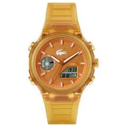 Chronograph Lacoste "LC33", transparent (orange (transparent)), Armbanduhren, Herren, Chronograph, Armbanduhr, Quarzuhr, Herren, analog, digital, Stoppfunktion
