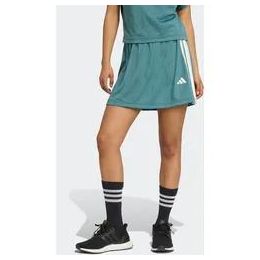 Sweatrock Adidas SPORTSWEAR "STADIUM 3-STREIFEN TENNIS INSPIRIERTER JACQUARD- MIT", Damen, Gr. M, wei&szlig; (preloved teal, sanftes wei&szlig;), Obermaterial: 100% Polyester, R&ouml;cke