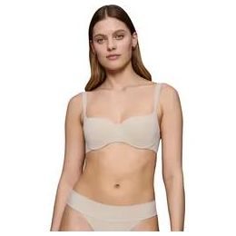 Balconette-BH Triumph "Body Make-Up Illusion", Damen, Gr. 80, Cup C, beige, Microtouch, Obermaterial: 49% Polyamid, 36% Polyester, 15% Elasthan, unifarben, Basic, BHs Balconette-BH, Komfort B&uuml;gel, gef&uuml;ttert, seidenweiche Microfaser, atmungsaktiv