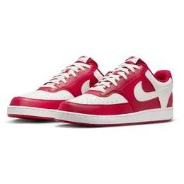 Sneaker Nike SPORTSWEAR "COURT VISION LO", Herren, Gr. 46, gym rot, summit wei&szlig;, Synthetik, Schuhe Sneaker, Design auf den Spuren des Air Force 1