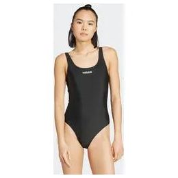 Badeanzug Adidas PERFORMANCE "ESS UBCK SUIT", Damen, Gr. 36, N-Gr, schwarz-wei&szlig; (schwarz, wei&szlig;), Obermaterial: 78% Polyamid, 22% Elasthan, Badeanz&uuml;ge Badeanzug