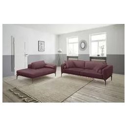 Polstergarnitur Egoitaliano "Masu, Design trifft sensationellen Sitzkomfort", rot (burgundy), H:95cm T:97cm, Leder CAREZZA (echtes Rindsleder) ist ein Naturleder, dass die urspr&uuml;nglichen Eigenschaften der Haut nicht ver&auml;ndert. Das Vorhandensein von verheilten Narben, K&ouml;rnungsunterschiede, Falten, Adern, Unterschiede in den Farbt&ouml;nen und andere Spuren, die die Natur auf diesen Fellen hinterlassen h