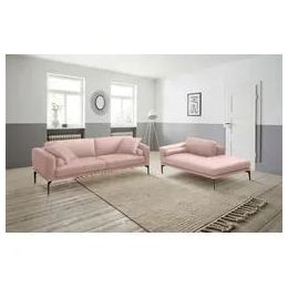 Polstergarnitur Egoitaliano "Masu, Design trifft sensationellen Sitzkomfort", rosa (rose), H:95cm T:97cm, Leder CAREZZA (echtes Rindsleder) ist ein Naturleder, dass die urspr&uuml;nglichen Eigenschaften der Haut nicht ver&auml;ndert. Das Vorhandensein von verheilten Narben, K&ouml;rnungsunterschiede, Falten, Adern, Unterschiede in den Farbt&ouml;nen und andere Spuren, die die Natur auf diesen Fellen hinterlassen hat,