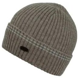 Beanie Chillouts "Kiran Hat", Damen, beige, Strick, Materialmix, M&uuml;tzen Beanie, mit Umschlag und Rippstrickoptik