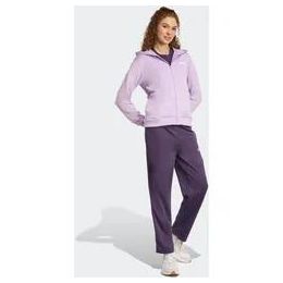 Trainingsanzug Adidas SPORTSWEAR "W LINEAR TS", Damen, Gr. S, powder plum, Obermaterial: 100% Polyester, Sportanz&uuml;ge Trainingsanzug, zweiteiliges Set, f&uuml;r Laufen, aus Polyester, mit Rippb&uuml;ndchen