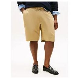 Tommy Hilfiger Big & Tall Shorts "BT-BROOKLYN PO PAPERT SHORTS-B", Herren, Gr. 46, N-Gr, braun (camel), Web, Obermaterial: 98% Baumwolle, 2% Elasthan, TOMMY HILFIGER BIG & TALL, unifarben, regular fit kurz, Hosen Shorts, Gro&szlig;e Gr&ouml;&szlig;en