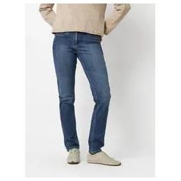 Slim-fit-Jeans Toni "be loved", Damen, Gr. 22, K-Gr, blau (mid blau used), Denim/Jeans, Obermaterial: 88% Baumwolle, 9% Polyester, 3% Elasthan, unifarben, slim fit kn&ouml;chellang, Jeans Slim-fit-Jeans, im Four-Pocket Style