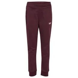 Jogginghose Hummel "hmlJR REGULAR ADJ WAIST PANTS", M&auml;dchen, Gr. 146, N-Gr, vineyard wine, Obermaterial: 80% Baumwolle, 20% Polyester, Hosen Jogginghose