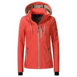 Softshelljacke LPO "Softshelljacke Janice &Uuml;bergangsjacke", Herren, Gr. 36/38 (M), poppy rot, 100% Polyester, regular fit, mit Gummizug, Jacken Softshelljacke, Allover-Print