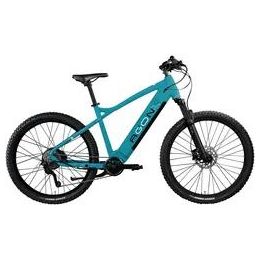 E-Bike agon "Alpha" Gr. 48, blau (t&uuml;rkisblau), Elektrofahrr&auml;der, 48cm, 27,5 Zoll (69,85cm), Pedelec, Elektrofahrrad f&uuml;r Damen u. Herren, MTB