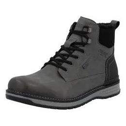 Winterboots Rieker, Herren, Gr. 46, dunkelgrau, schwarz, Lederimitat, Schuhe Winterboots, Winterstiefelette, Schn&uuml;rboots mit wasserabweisender RiekerTEX-Membran