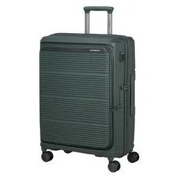 Hartschalen-Trolley Samsonite "PARALUX, verschiedene Gr&ouml;&szlig;en und Farben", Gr. B/H/T: 47cm x 67cm x 30cm 72 l, olive, Polypropylen, Koffer, mit arretierbarem und versenkbarem Druckknopf-Trolleysystem