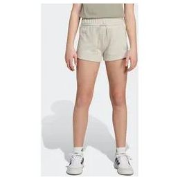 Shorts Adidas SPORTSWEAR "Adidas GIRLS 3-STRIPES ANIMAL FRENCH TERRY KIDS", M&auml;dchen, Gr. 140, N-Gr, grau (wonder aluminium,), Obermaterial: 55% Baumwolle, 36% Polyester, 9% Viskose, Hosen Shorts, sportlicher Stil, aus weichem Baumwollmischgewebe, pflegeleicht