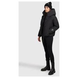 Steppjacke Khujo "AUDREY MATT", Damen, Gr. XXL, schwarz, 100% Polyester, unifarben, regular fit h&uuml;ftlang, eingesetzt elastischer Bund mit Windstopper, Jacken Steppjacke
