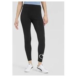 Leggings Puma "SPORT HIGH-WAIST LEGGINGS", Damen, Gr. S, N-Gr, schwarz (Puma schwarz), Jersey, Obermaterial: 95% Baumwolle, 5% Elasthan, unifarben, schmal normal, Hosen Leggings, aus Baumwolle und Elasthan, pflegeleicht, schmale Passform