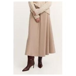 A-Linien-Rock Bugatti, Damen, Gr. 40, beige (40, beige), 64% Polyester, 34% Viskose, 2% Elasthan, R&ouml;cke A-Linien-Rock, aus einem elastischem Materialmix